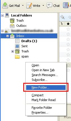 How to create a new folder under your inbox : Toolkit Support