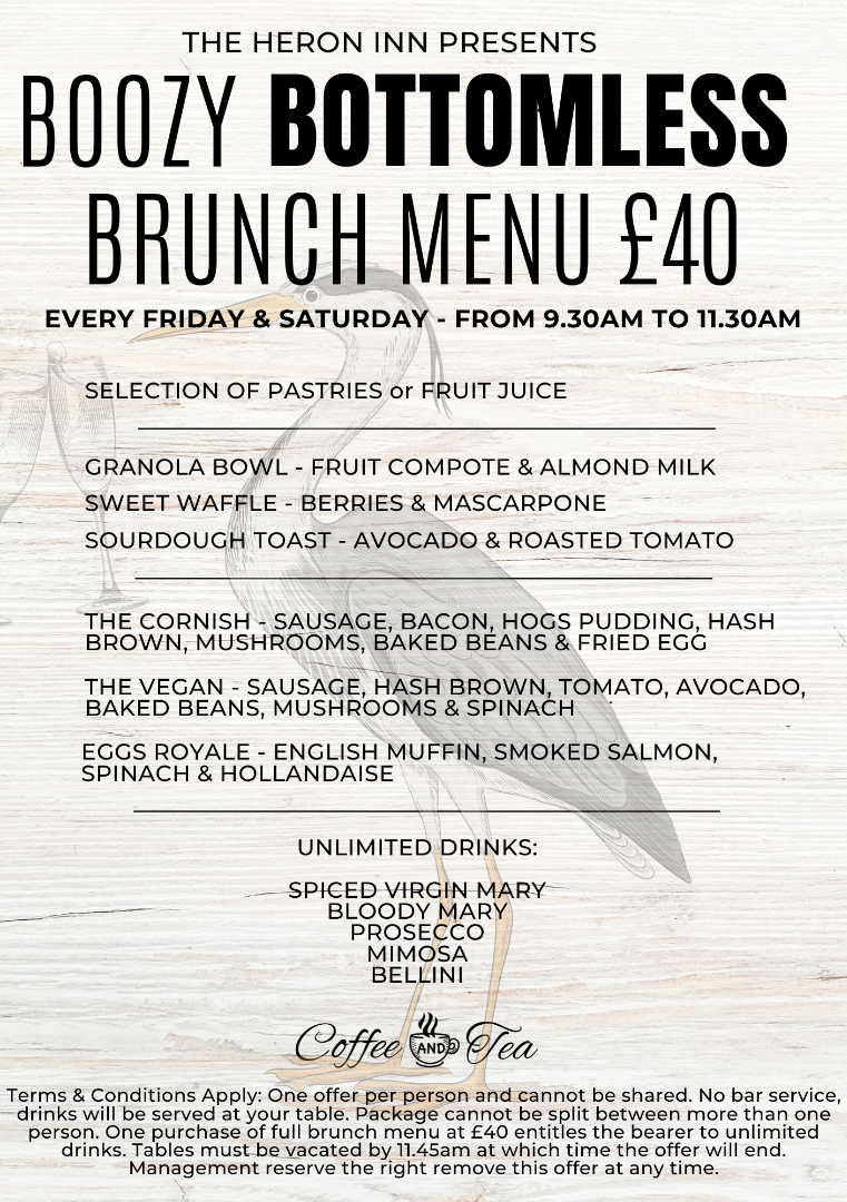 Menus : The Heron Inn