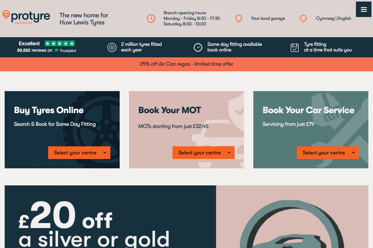 Tyres, MOT & Vehicle Servicing in South England and Wales | Huw Lewis ...